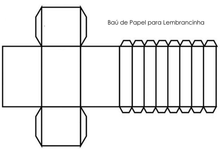 Baú de Papel com Moldes para Lembrancinhas - Pop Lembrancinhas