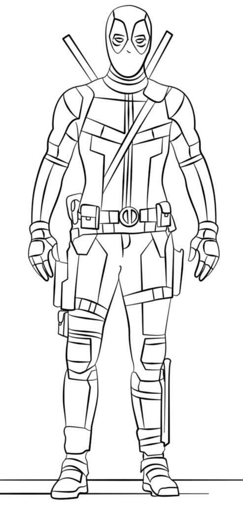 Desenhos de Deadpool para colorir - Pop Lembrancinhas