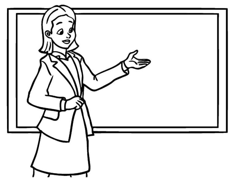 Desenhos de professora para colorir - Pop Lembrancinhas