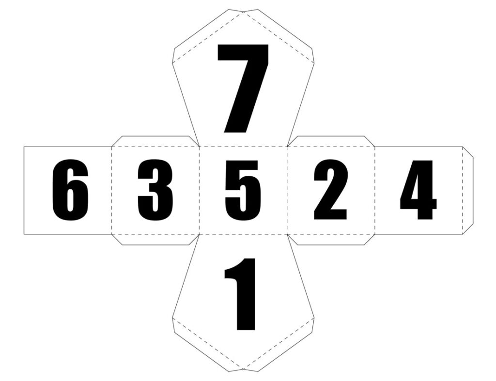 Moldes para fazer dado de papel - Pop Lembrancinhas