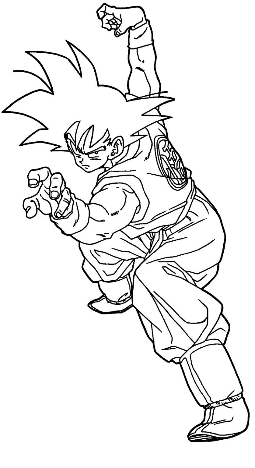 50+ Desenhos de Goku para colorir - Pop Lembrancinhas