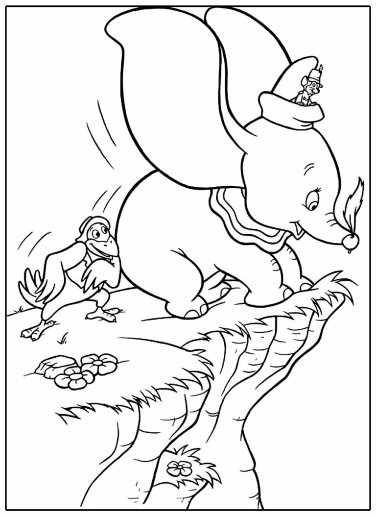 30+ Desenhos de Dumbo para colorir - Pop Lembrancinhas