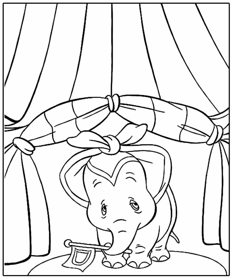 30+ Desenhos de Dumbo para colorir - Pop Lembrancinhas