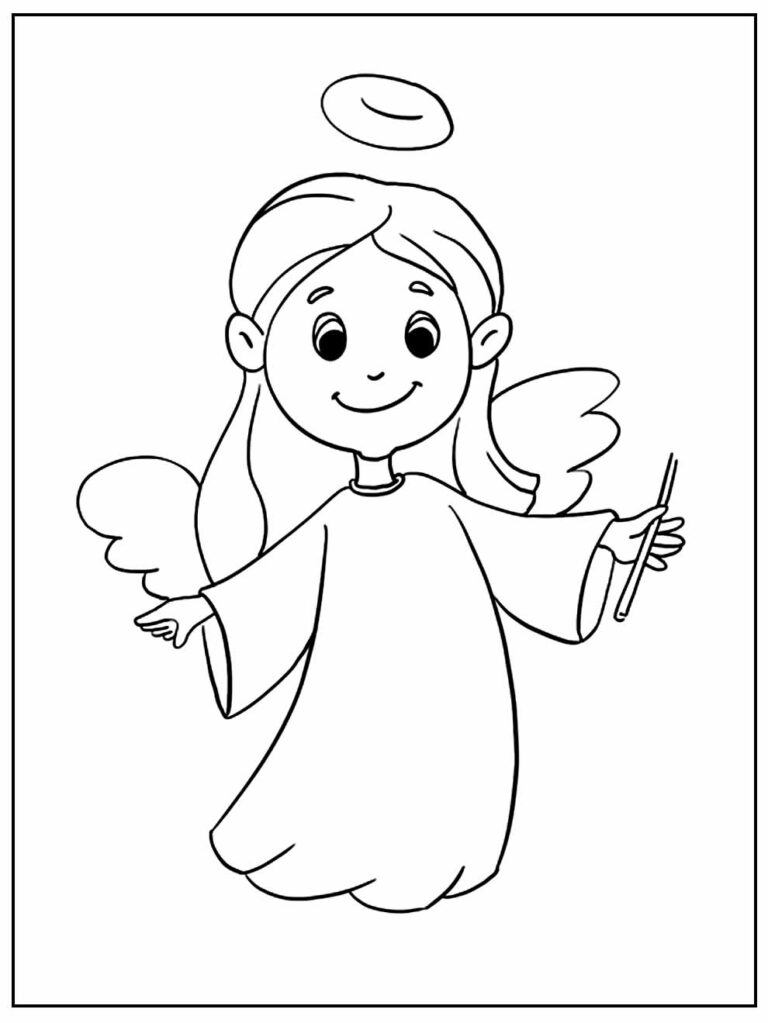 30+ Desenhos de Anjinhos e Anjinhas para colorir - Pop Lembrancinhas
