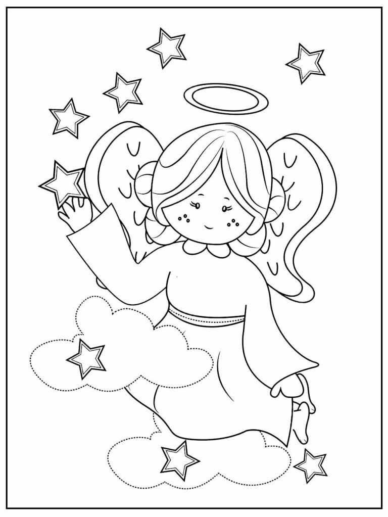 30+ Desenhos de Anjinhos e Anjinhas para colorir - Pop Lembrancinhas