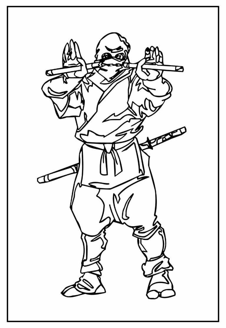 Desenhos de Ninja para colorir e imprimir - Pop Lembrancinhas