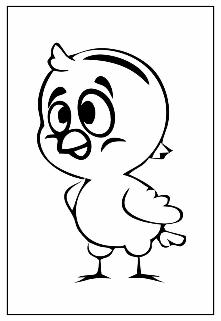 Desenhos do Pintinho Amarelinho para imprimir e colorir