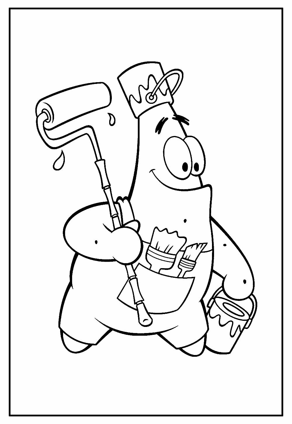 Desenhos do Patrick para pintar e colorir - Pop Lembrancinhas