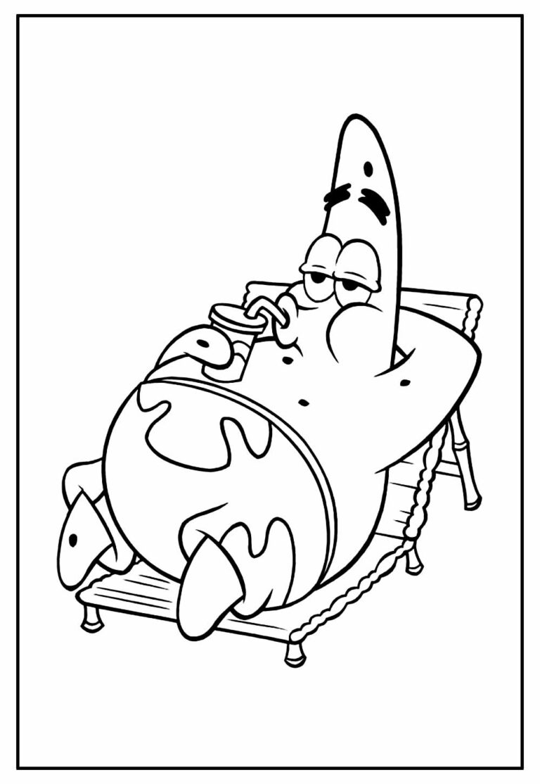 Desenhos do Patrick para pintar e colorir - Pop Lembrancinhas