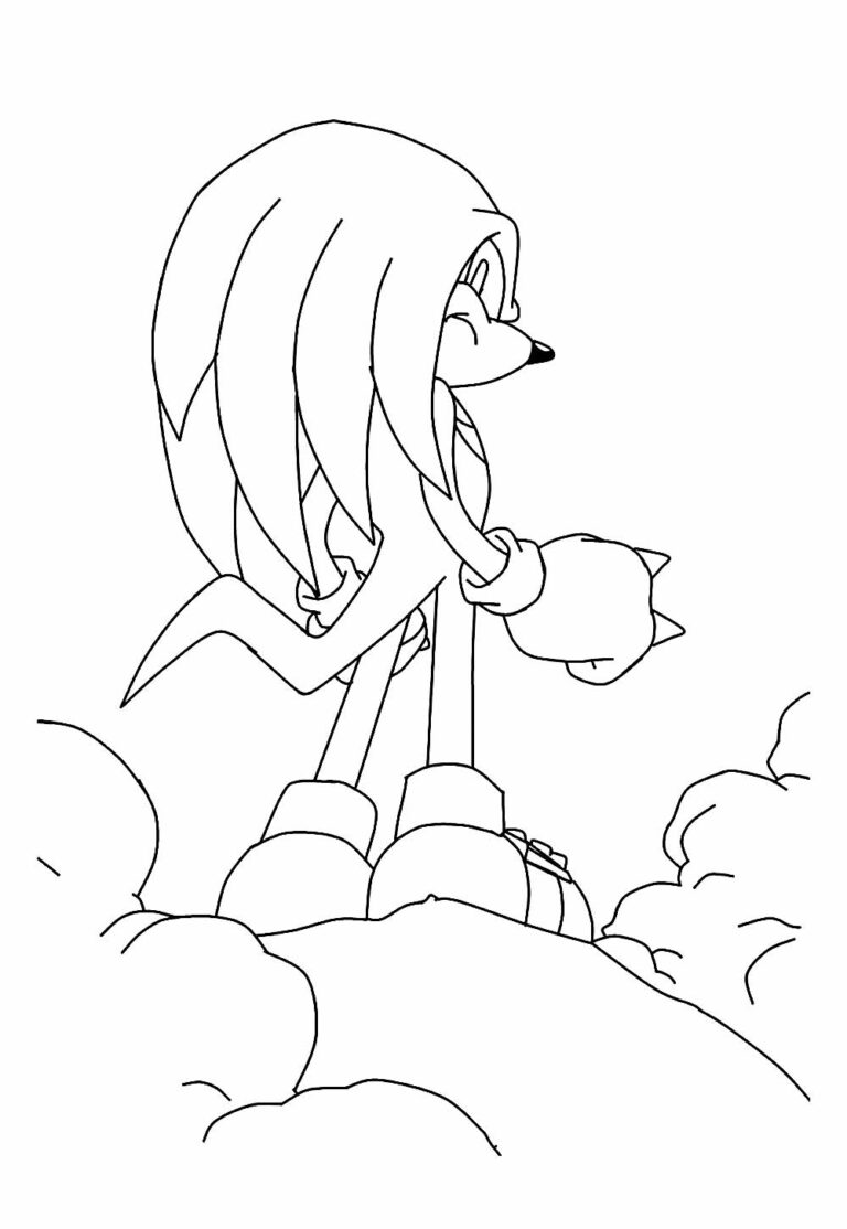 Desenhos de Knuckles the Echidna para pintar - Pop Lembrancinhas