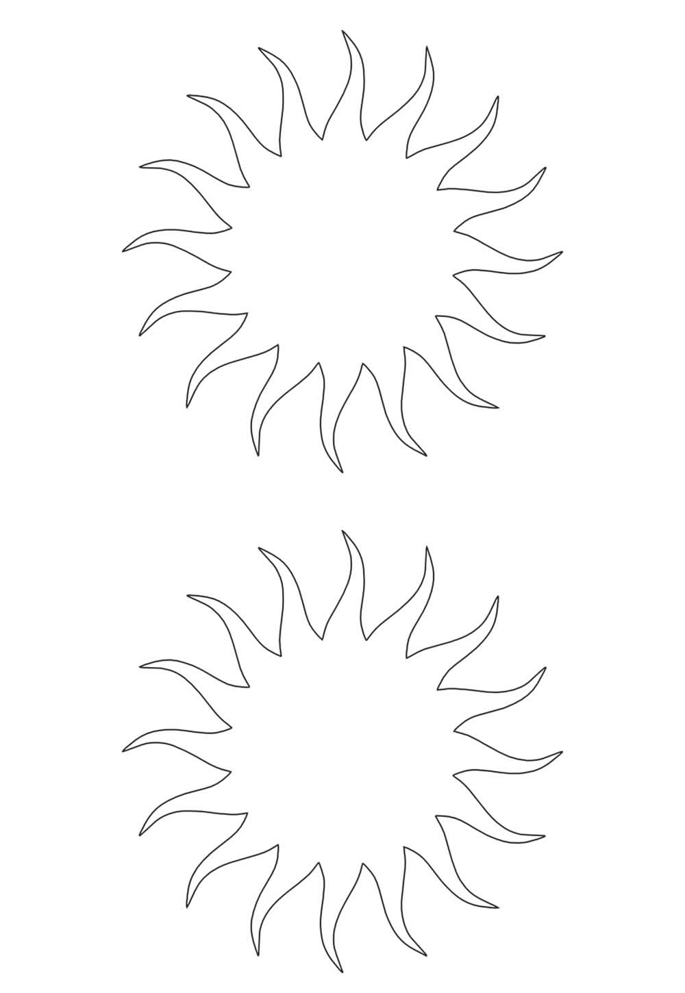 Moldes de Sol para Enfeites e Lembrancinhas - Pop Lembrancinhas