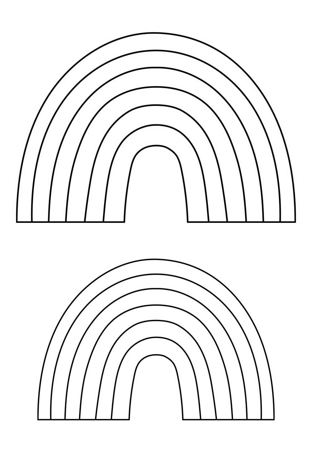 Moldes de Arco-íris para Imprimir - Pop Lembrancinhas
