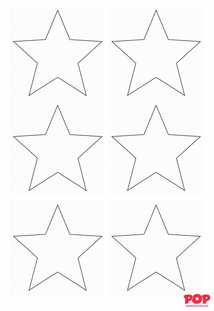 Molde de Estrela do Hexa do Brasil - Pop Lembrancinhas